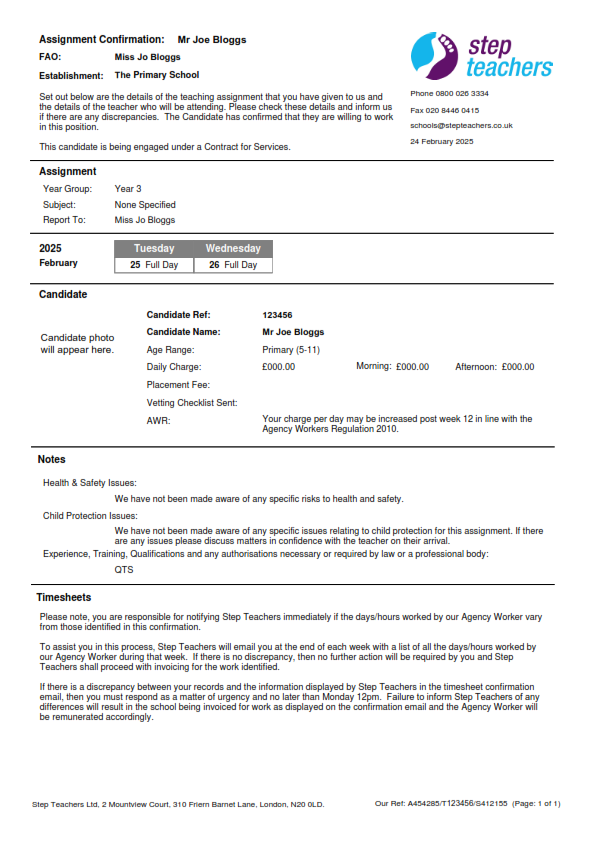 What is an Assignment Confirmation?